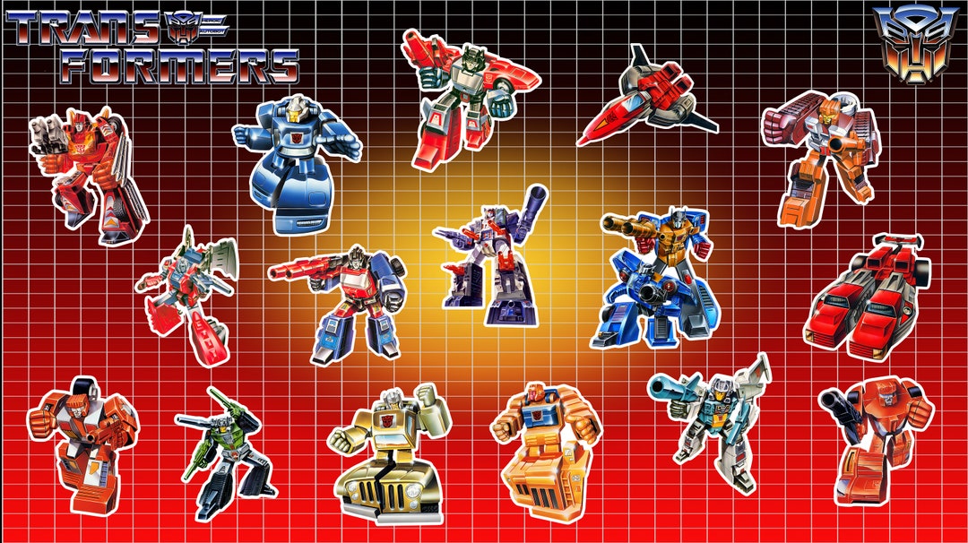 Transformers G1 Autobots 1987 Box Art Vinyl Decal Sticker Packs Series ...