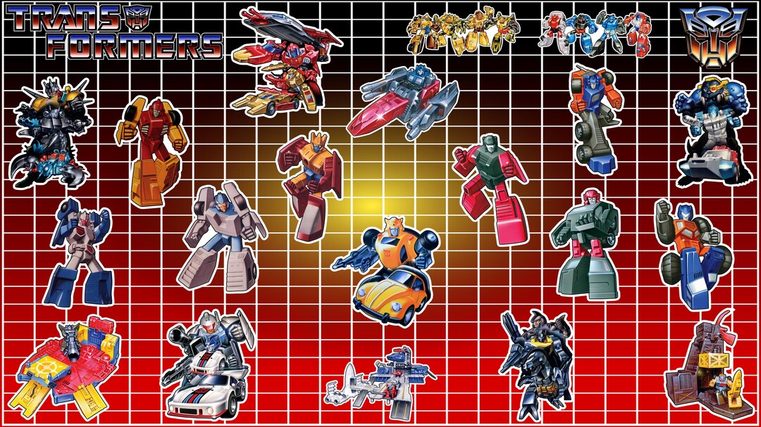 Transformers G1 Autobots 1989 Box Art Vinyl Decal Sticker Packs Series ...