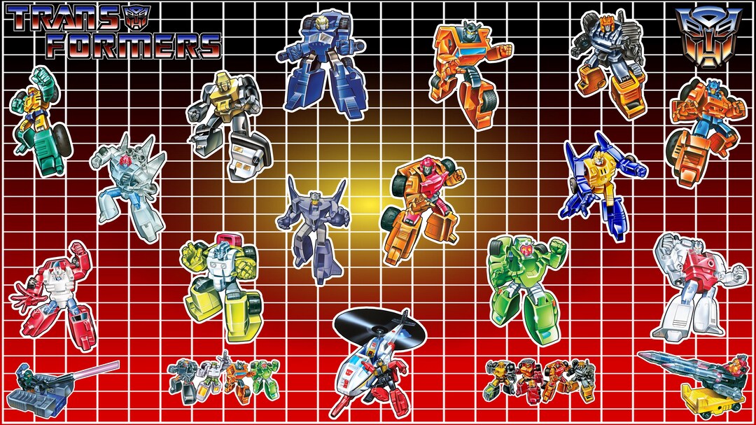 Transformers G1 Autobots 1990 Box Art Vinyl Decal Sticker Packs Series ...