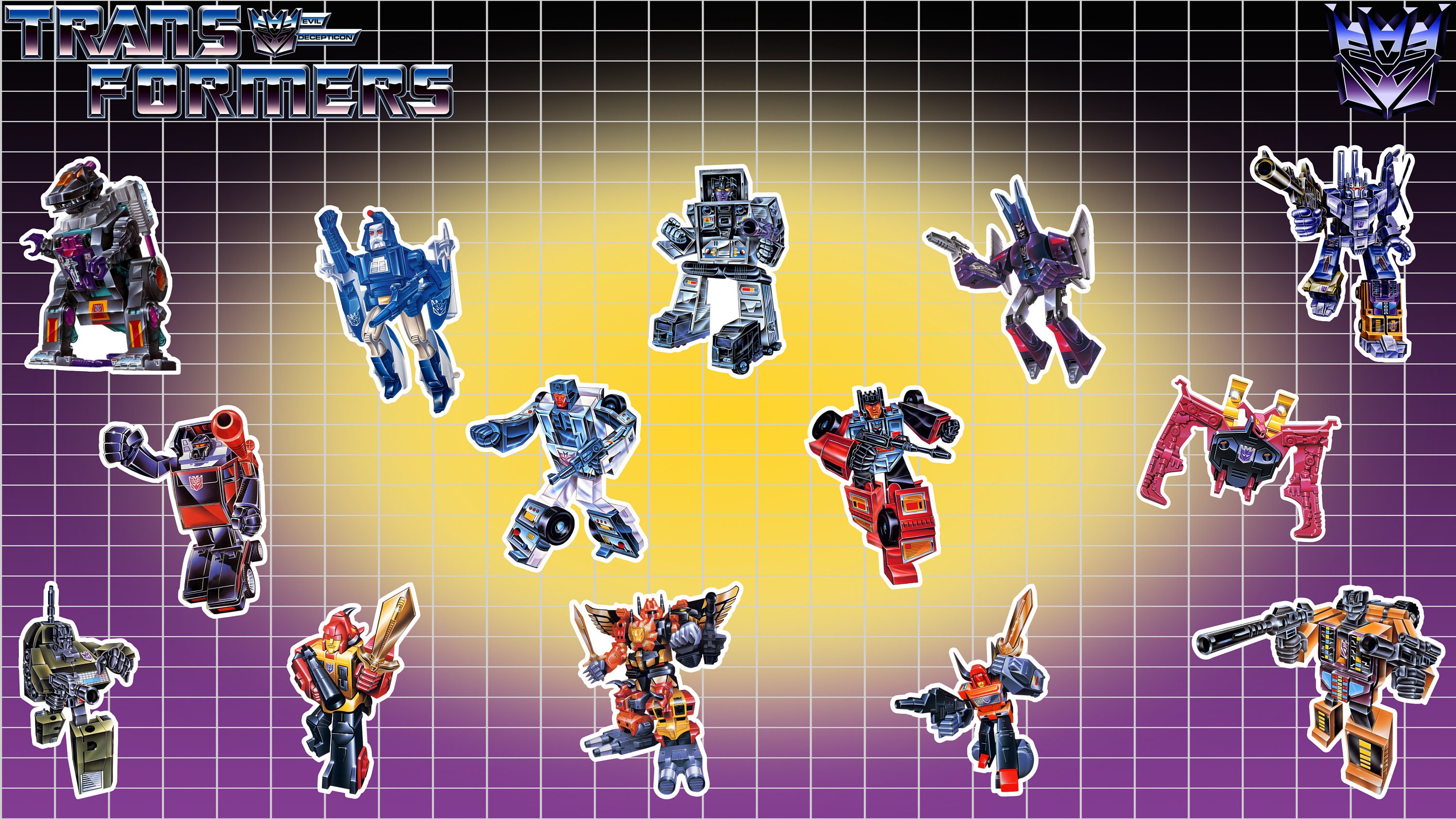 Transformers G1 Decepticons 1986 Box Art Vinyl Decal Sticker - Etsy