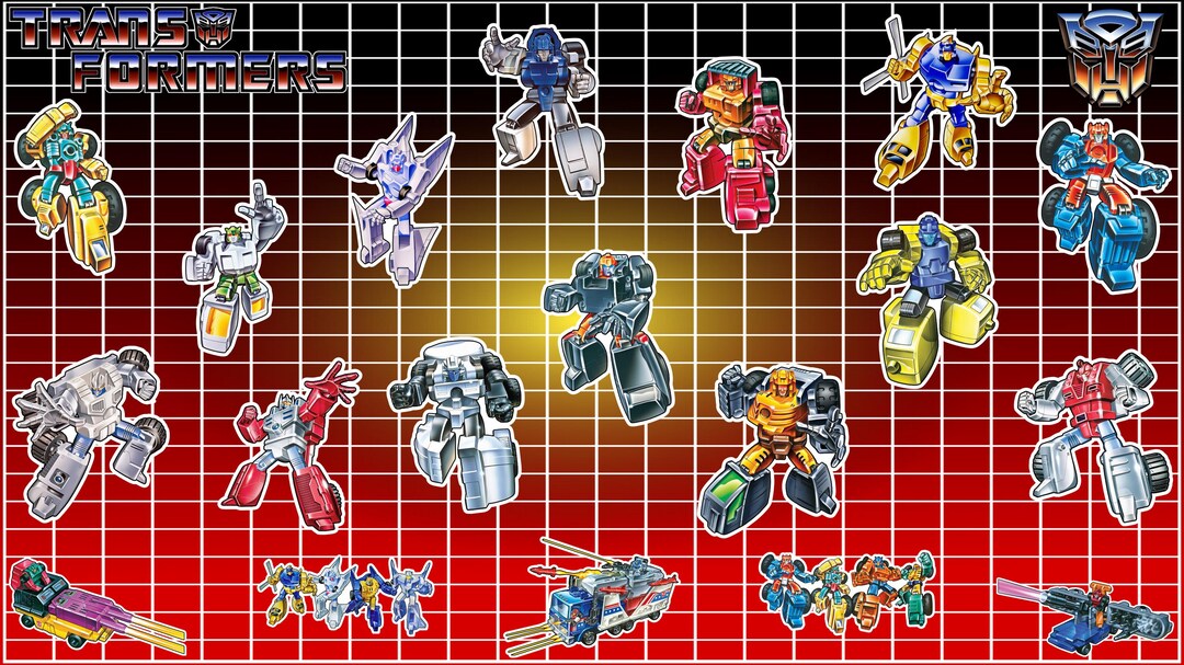 Transformers G1 Autobots 1990 Box Art Vinyl Decal Sticker Packs Series ...