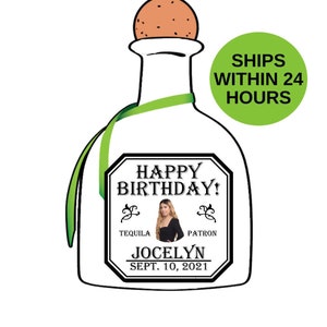 Custom Patron Label Liquor Label Birthday Bottle Labels - Etsy