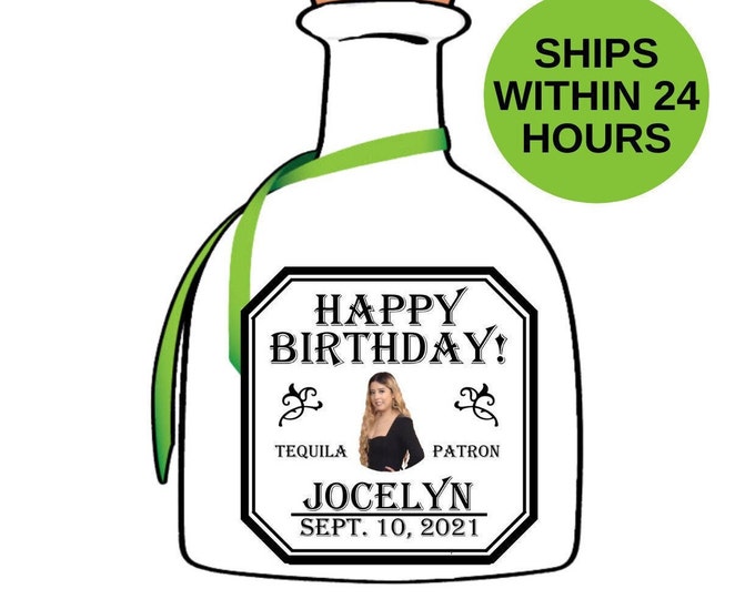 Mini Tequila Custom Label 50ML, Graduation Label, Mini Patron Labels ...