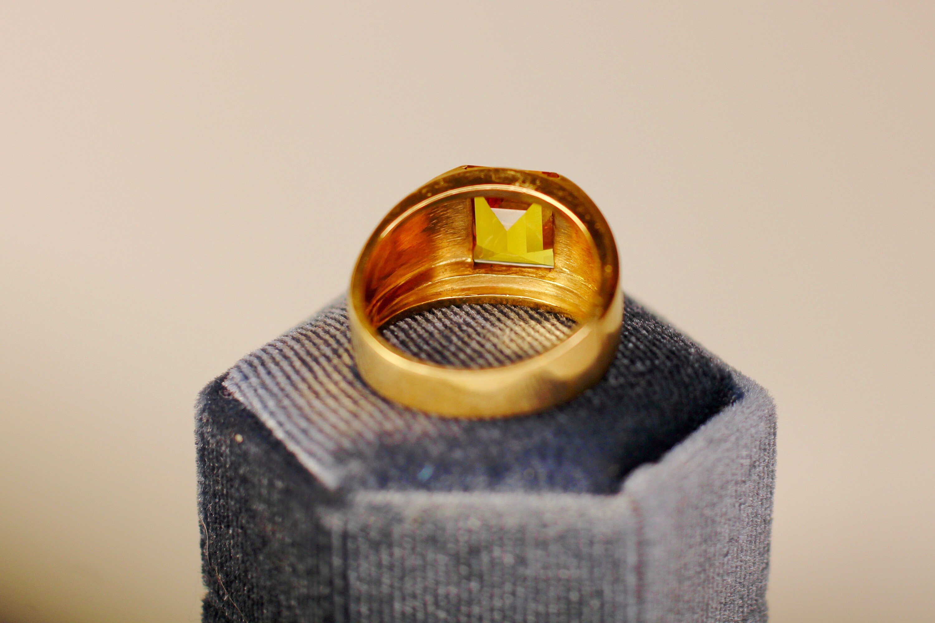 Yellow Topaz Men's Ring - Etsy