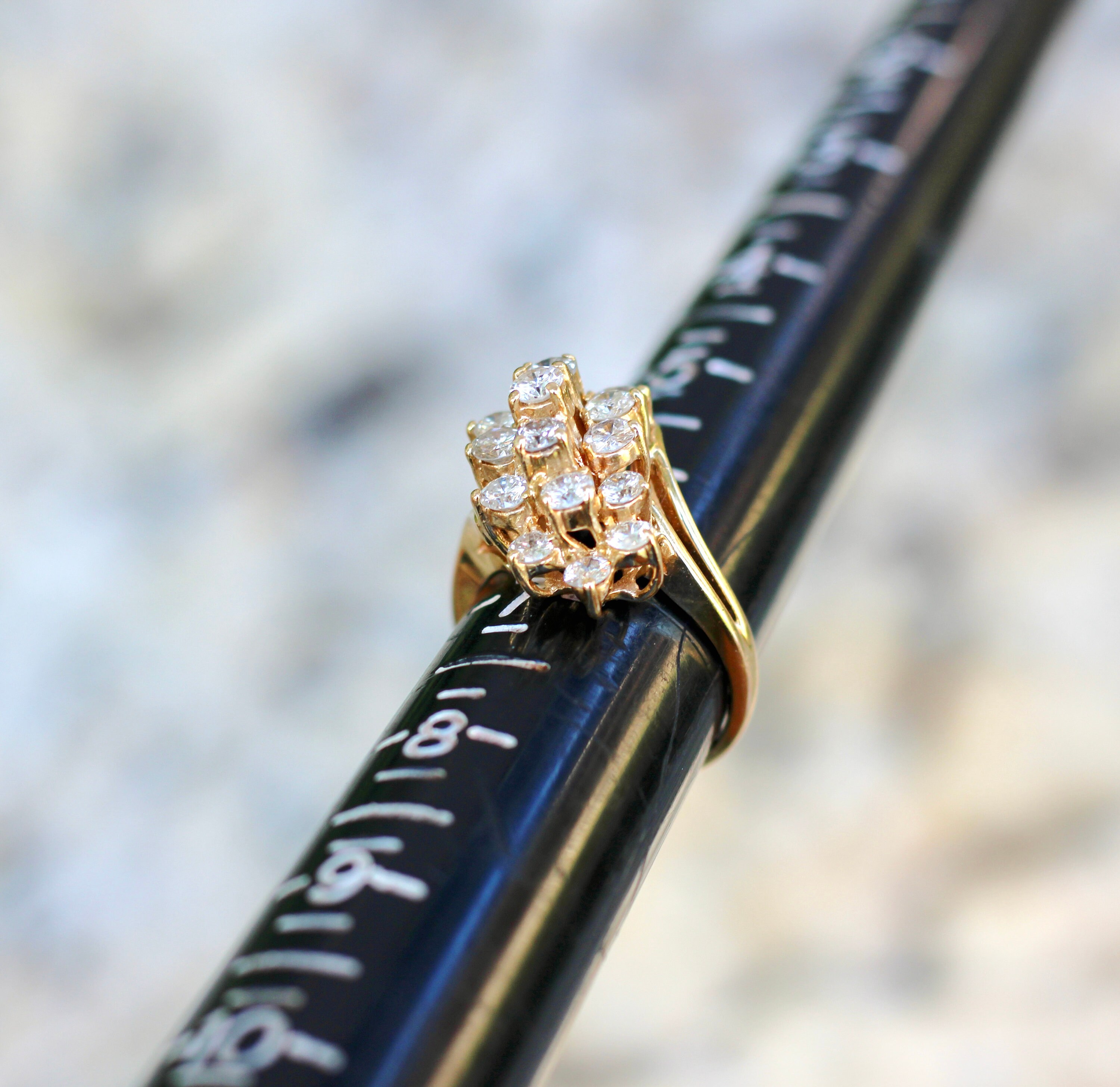 Diamond Waterfall Bypass Ring - Etsy