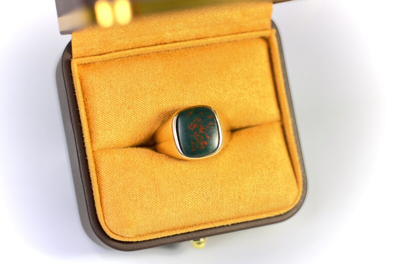 Bloodstone Signet Ring - Etsy