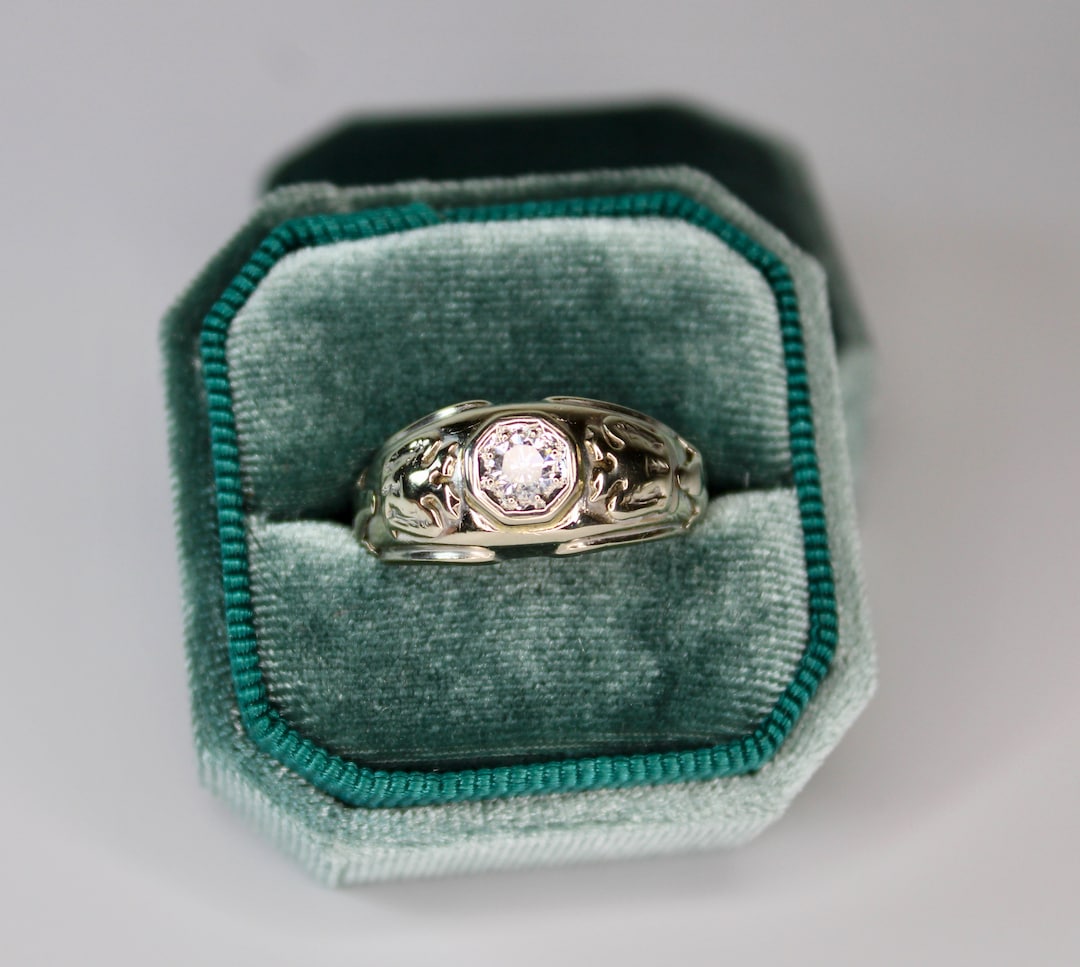 White Gold Masonic Diamond Ring - Etsy