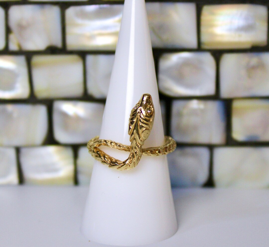 Solid Gold Snake Ring - Etsy
