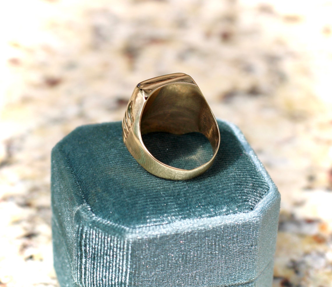 Hematite Intaglio Roman Soldier Ring - Etsy