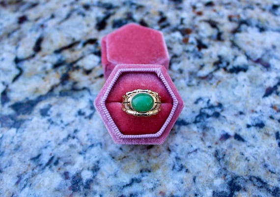 Gold Jade Ring - Etsy