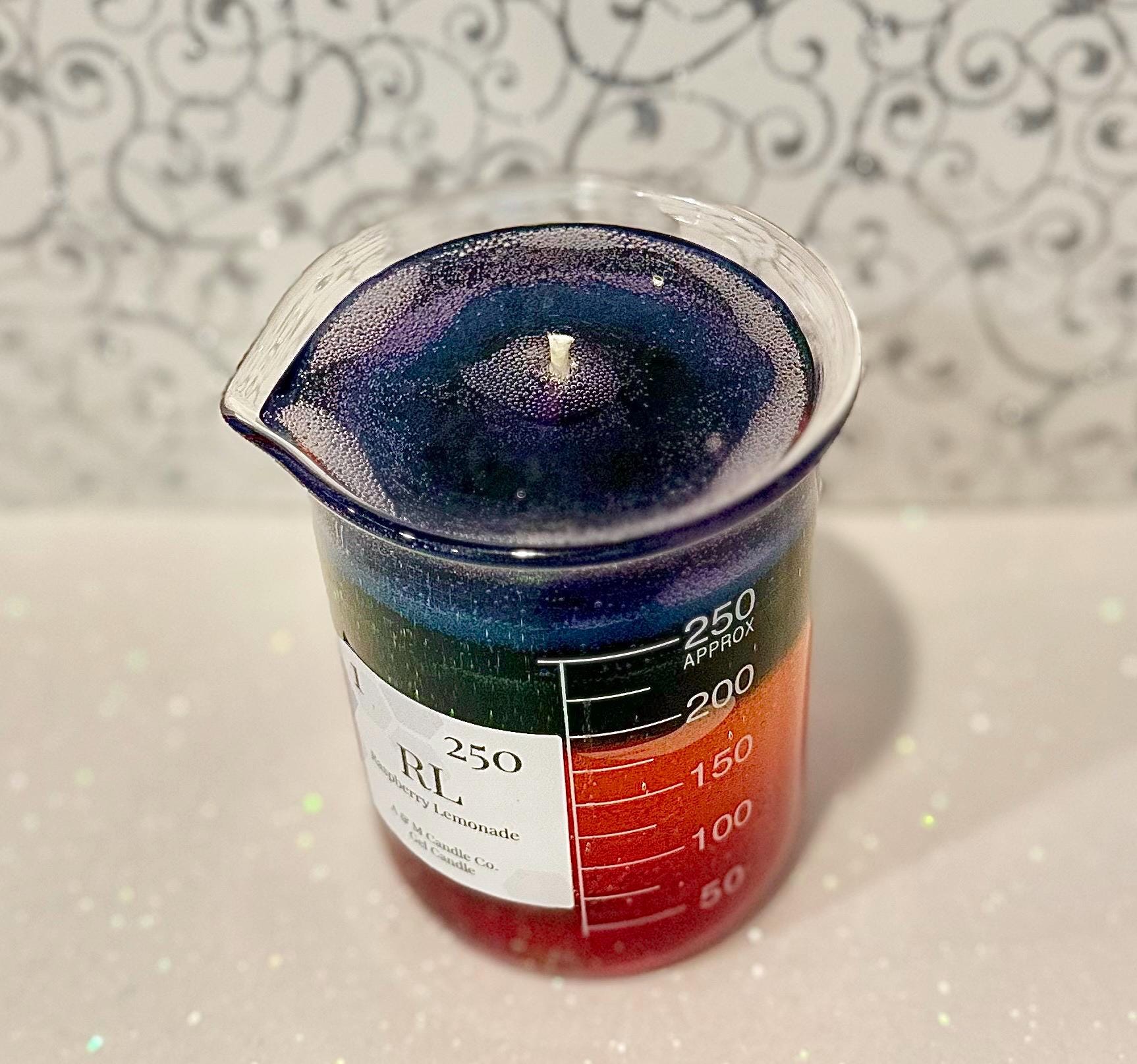 Rainbow Gel Beaker Candle! - Etsy