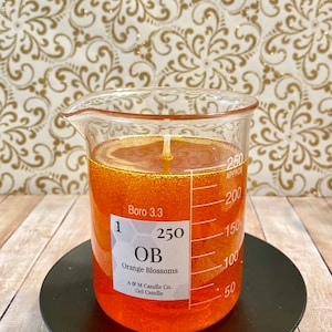 Unique Gel Beaker Candle! Clean-burning & Hand-poured With Love! - Etsy