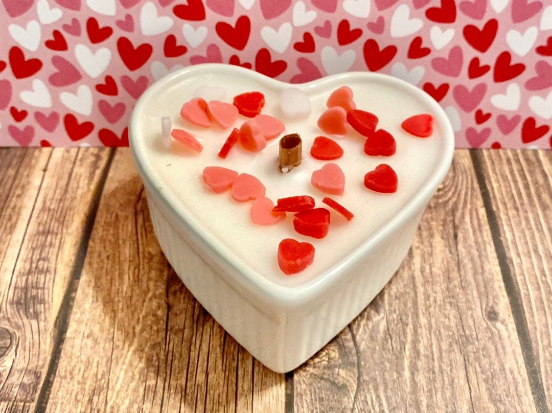 6 Oz. Heart Shaped Ceramic Candle! Perfect for Valentine's Day or ...