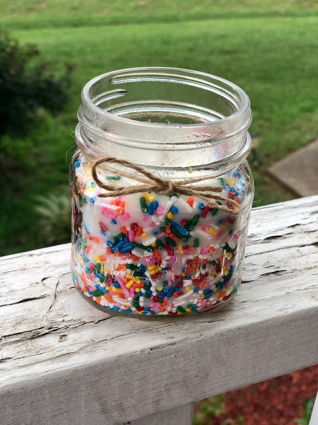 8 Oz. Birthday Cake Candle With Wax Sprinkles-celebration Candle ...
