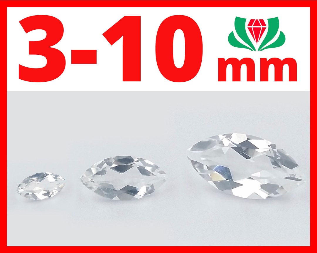 Marquesa de topacio blanco, 3-10 mm, topacio blanco natural, topacio ...