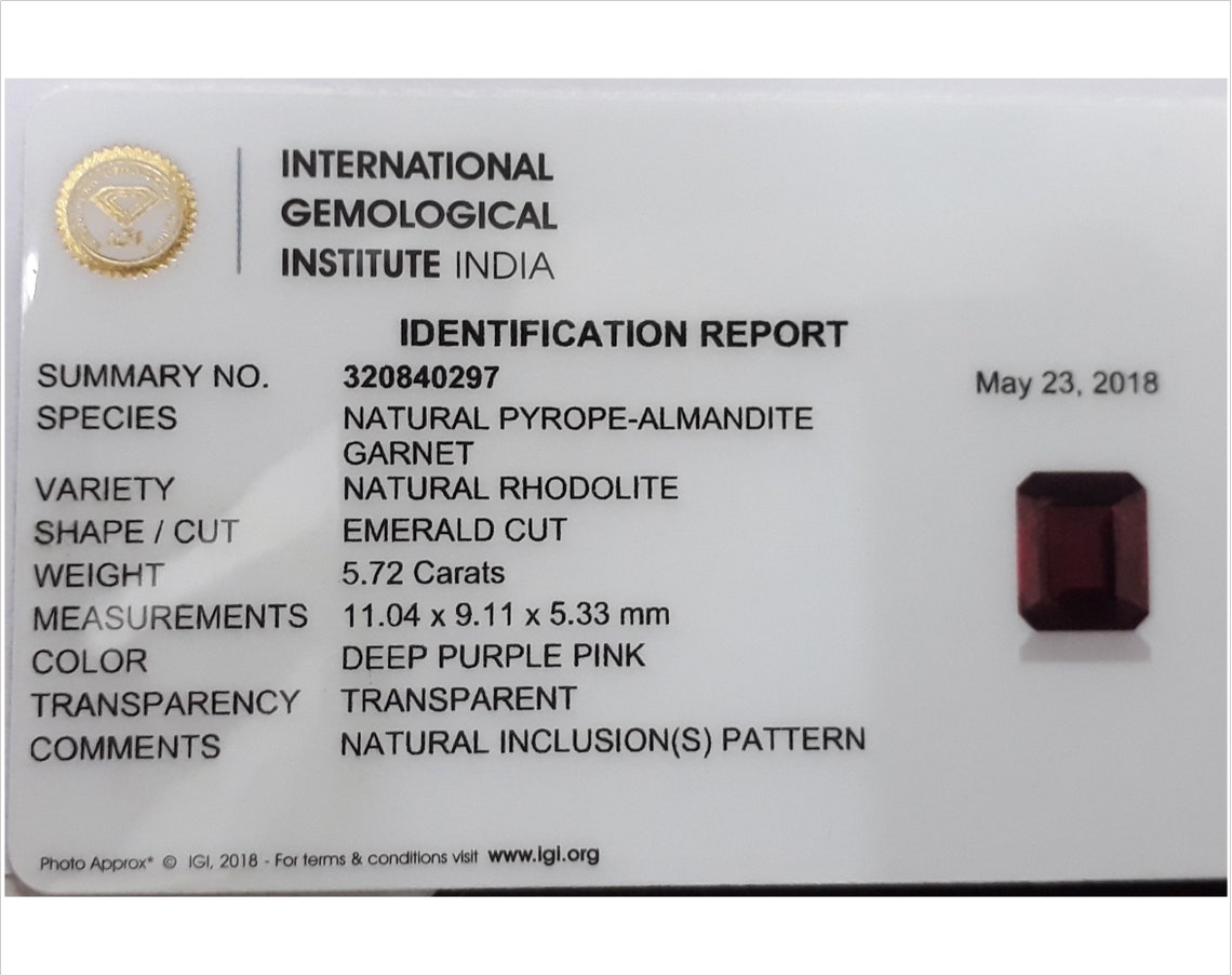 IGI Certificate for Any Stone From Our Store With On-line - Etsy