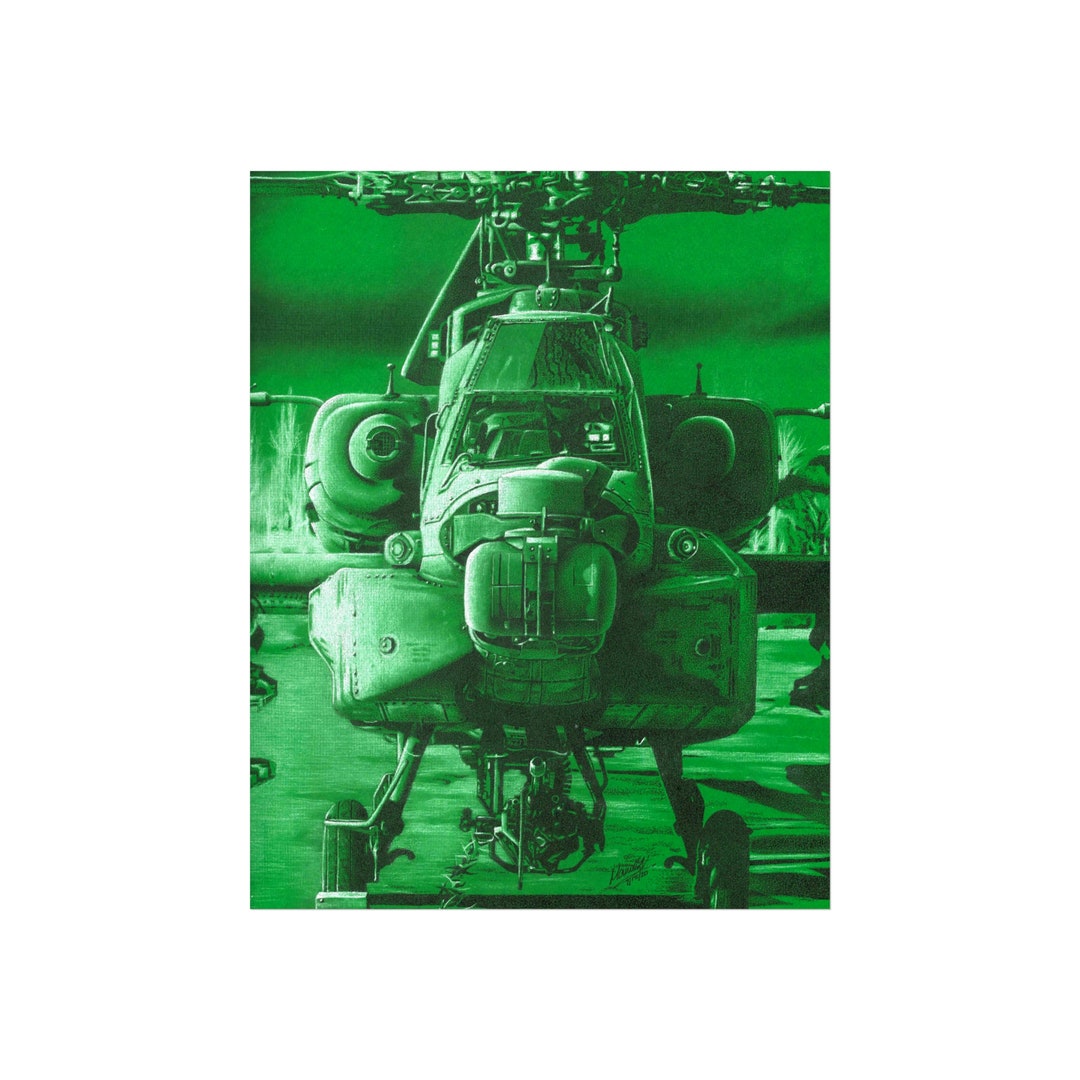 AH-64 Apache Helicopter Night Vision Goggles, Fine Art Poster - Etsy