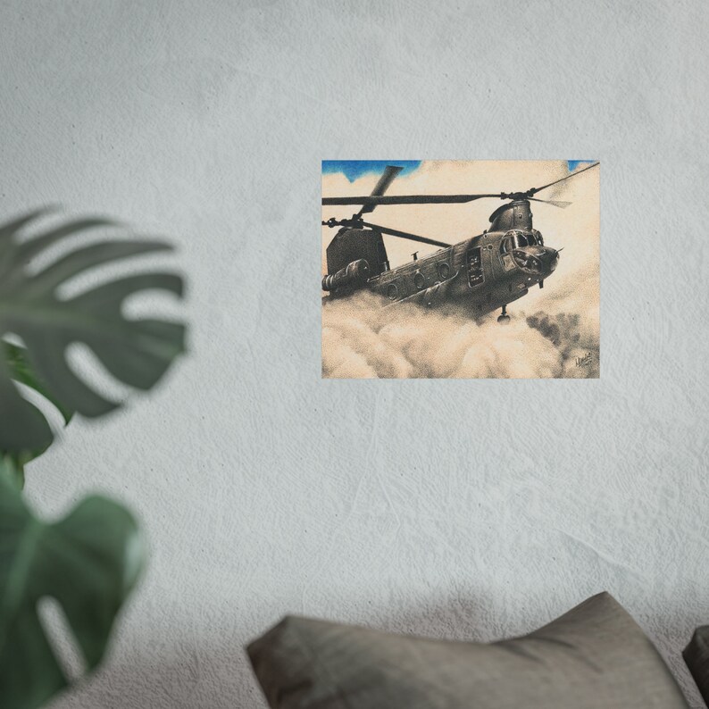 CH-47 Chinook Helicopter Army Aviation, Military Art Poster - Etsy