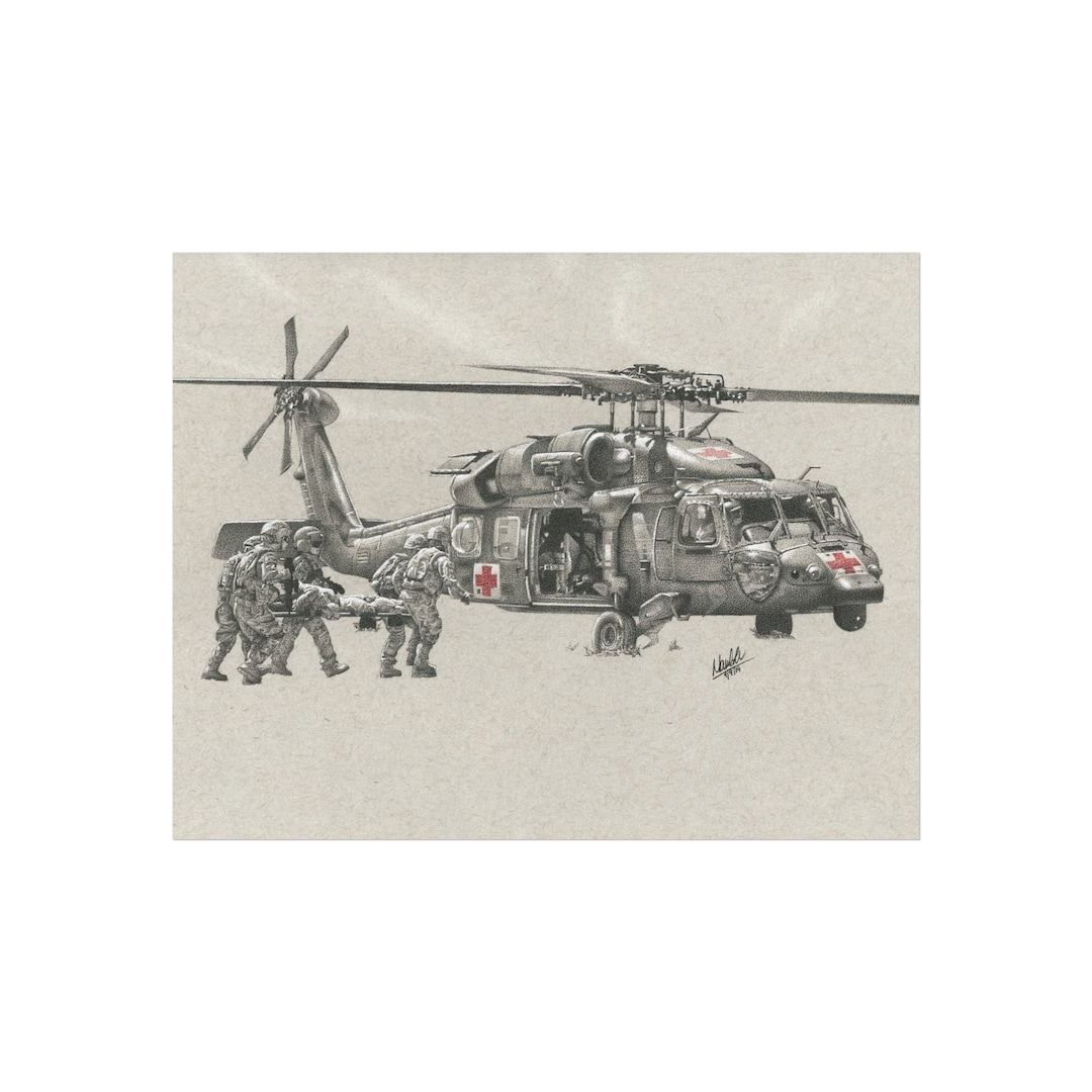 HH-60 Blackhawk Helicopter, Medevac, Fine Art Posters - Etsy
