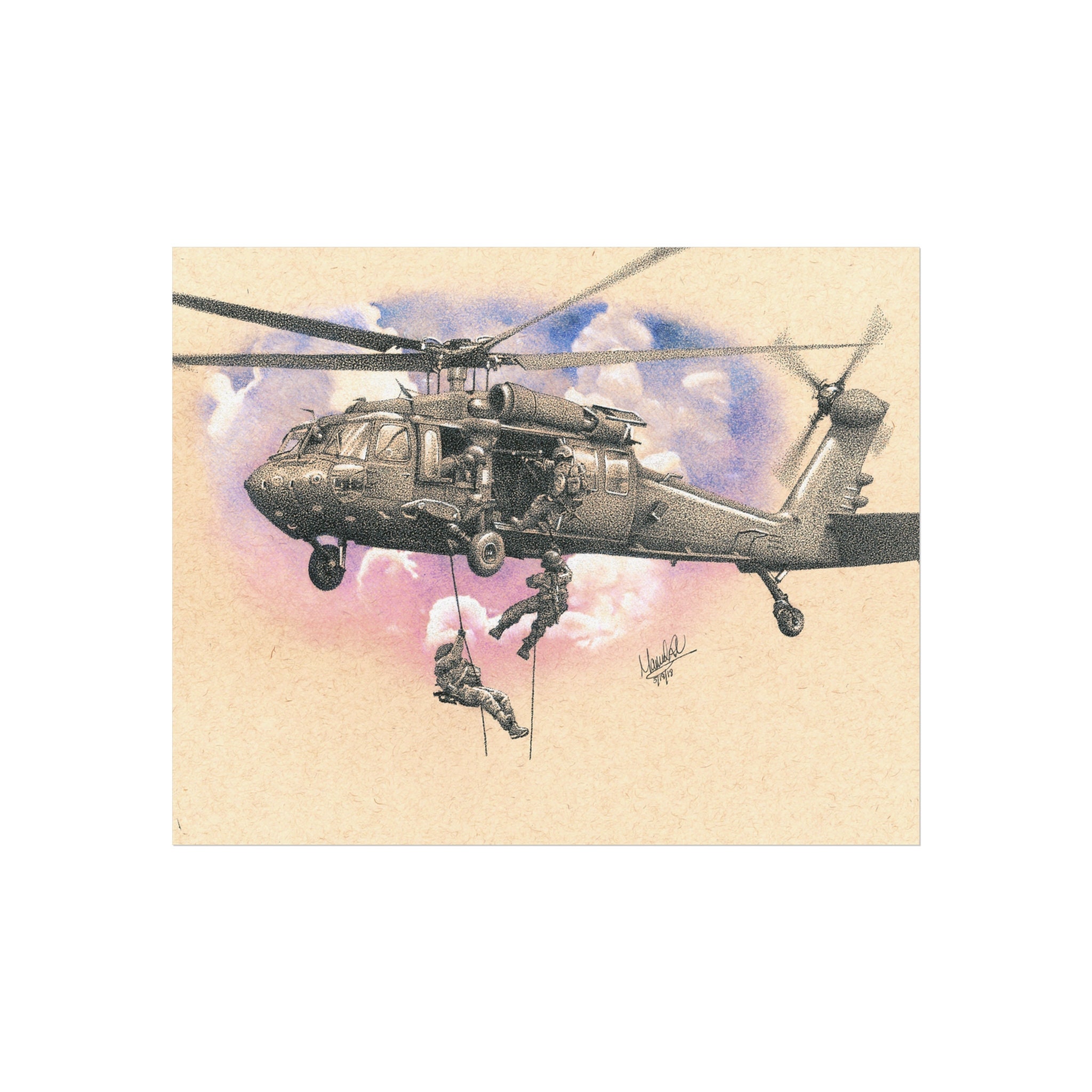 UH-60 Blackhawk Helicopter, Air Assault - Army Aviation, Military Art ...