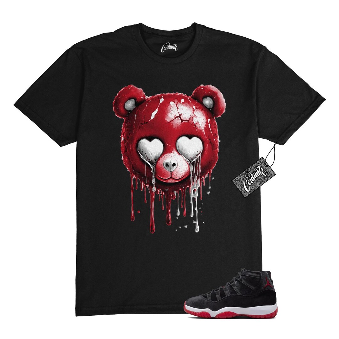 11 Bred Velvet Gym Red 2024 Black White T Shirt to Match SLB - Etsy