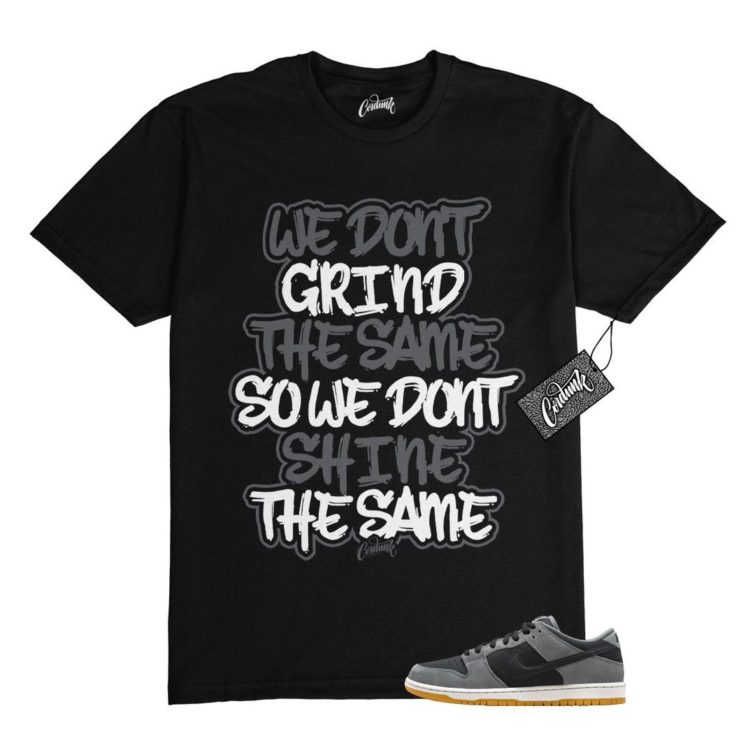 SB Dunk Dark Smoke Grey Black Low White T Shirt to Match DIFF - Etsy
