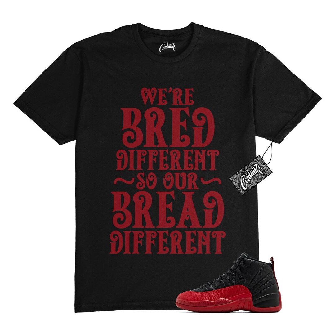 12 Flu Game 2025 Black Varsity Red T Shirt Match BREAD - Etsy