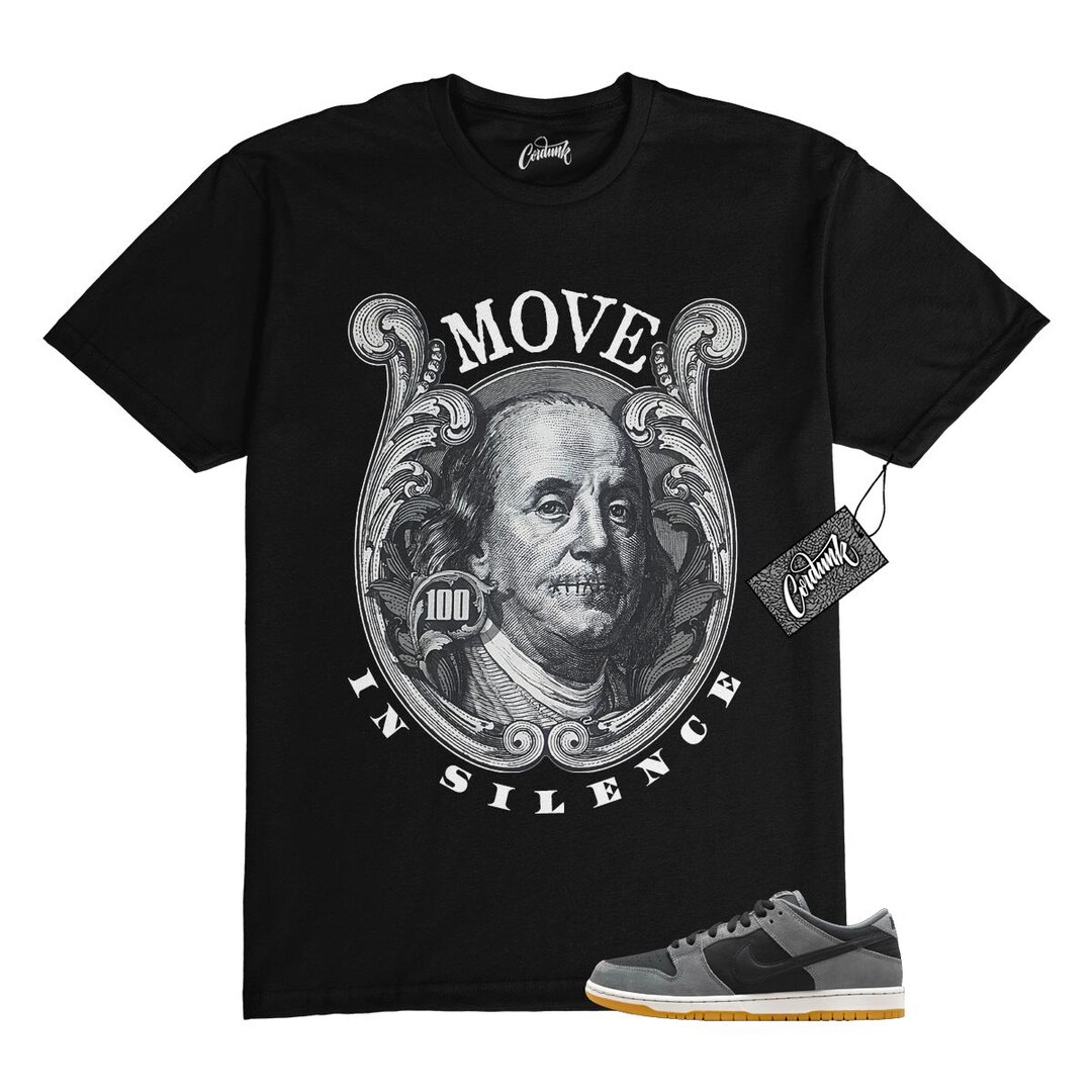 SB Dunk Dark Smoke Grey Black Low White T Shirt to Match BENMIS - Etsy