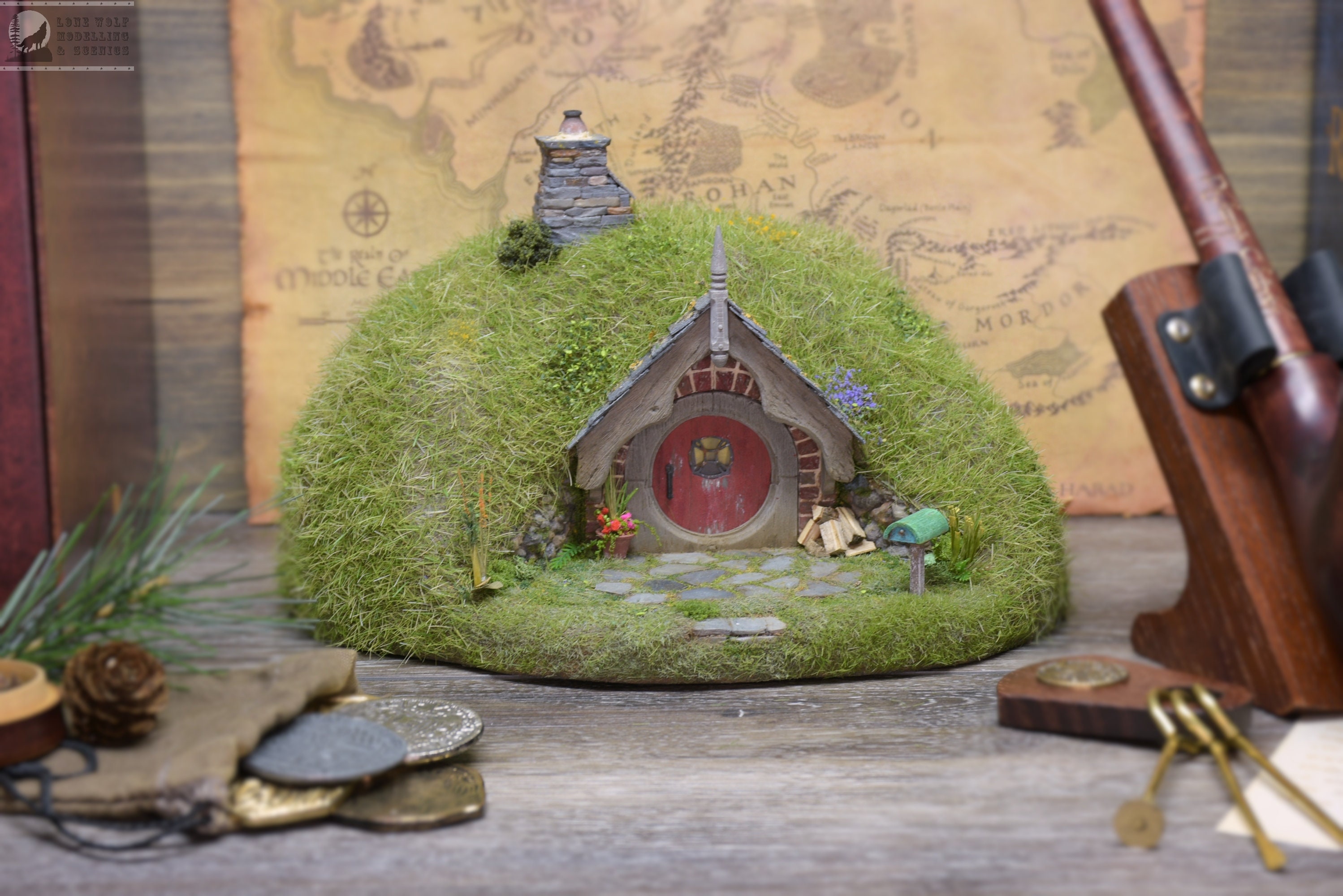 Authentic Lighted Miniature Hobbit House/hobbit Hole/fairy House With ...