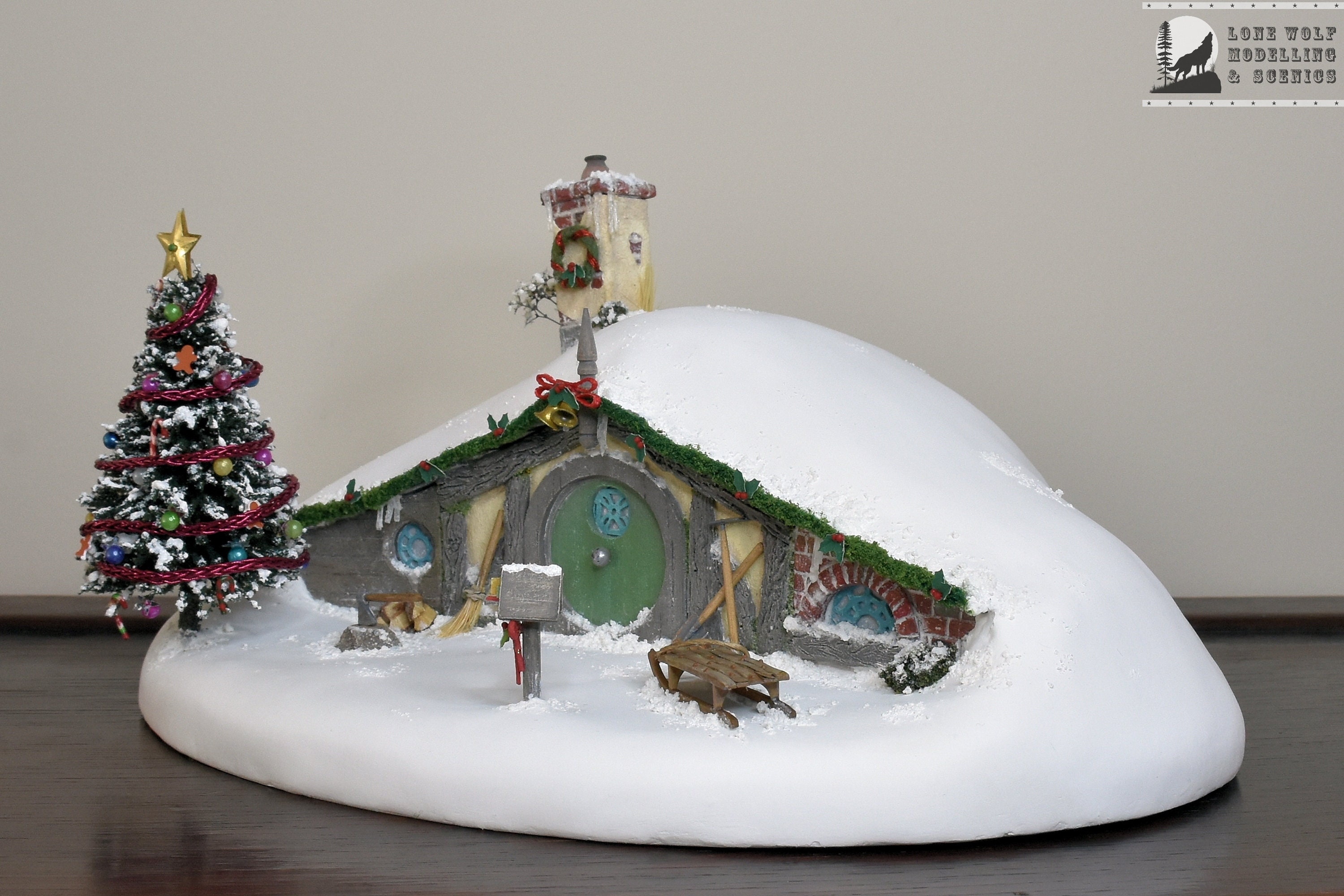 Lighted Christmas Miniature Hobbit House/Hobbit Hole/Fairy | Etsy