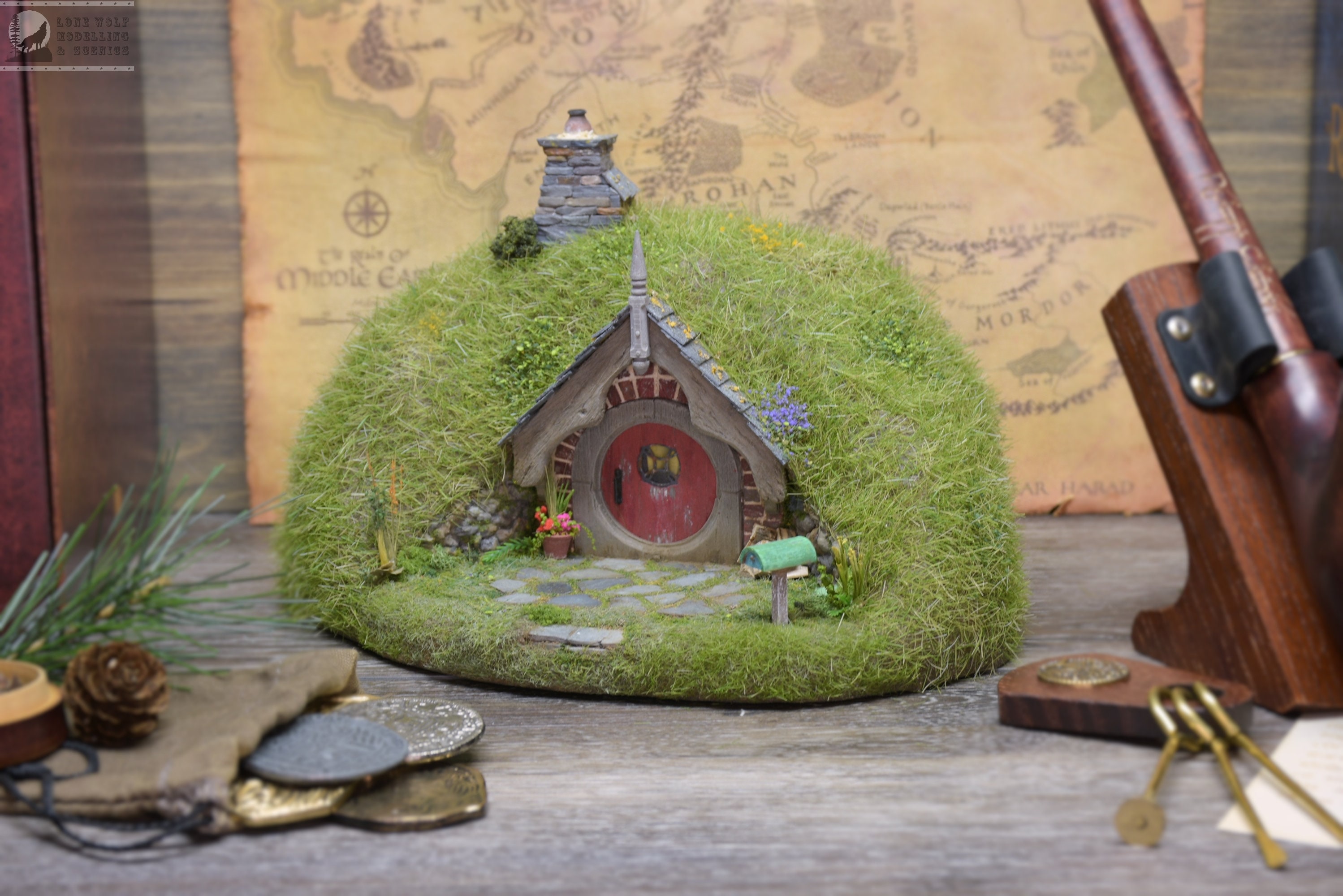 Authentic Lighted Miniature Hobbit House/hobbit Hole/fairy House With ...