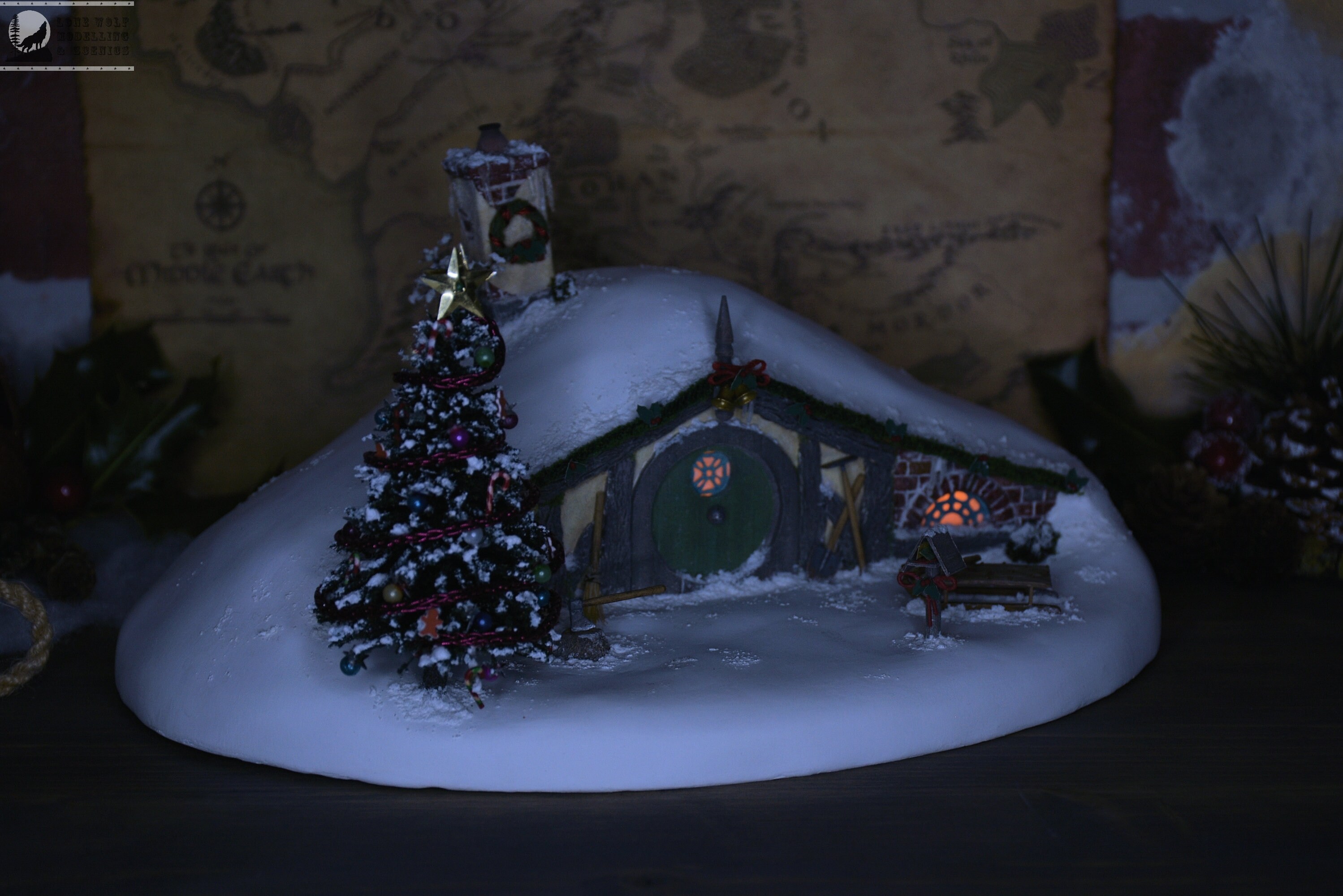 Lighted Christmas Miniature Hobbit House/hobbit Hole/fairy - Etsy