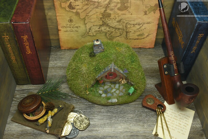 Authentic Lighted Miniature Hobbit House/hobbit Hole/fairy House With ...