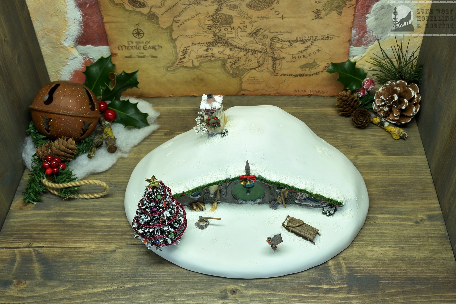 Lighted Christmas Miniature Hobbit House/hobbit Hole/fairy - Etsy