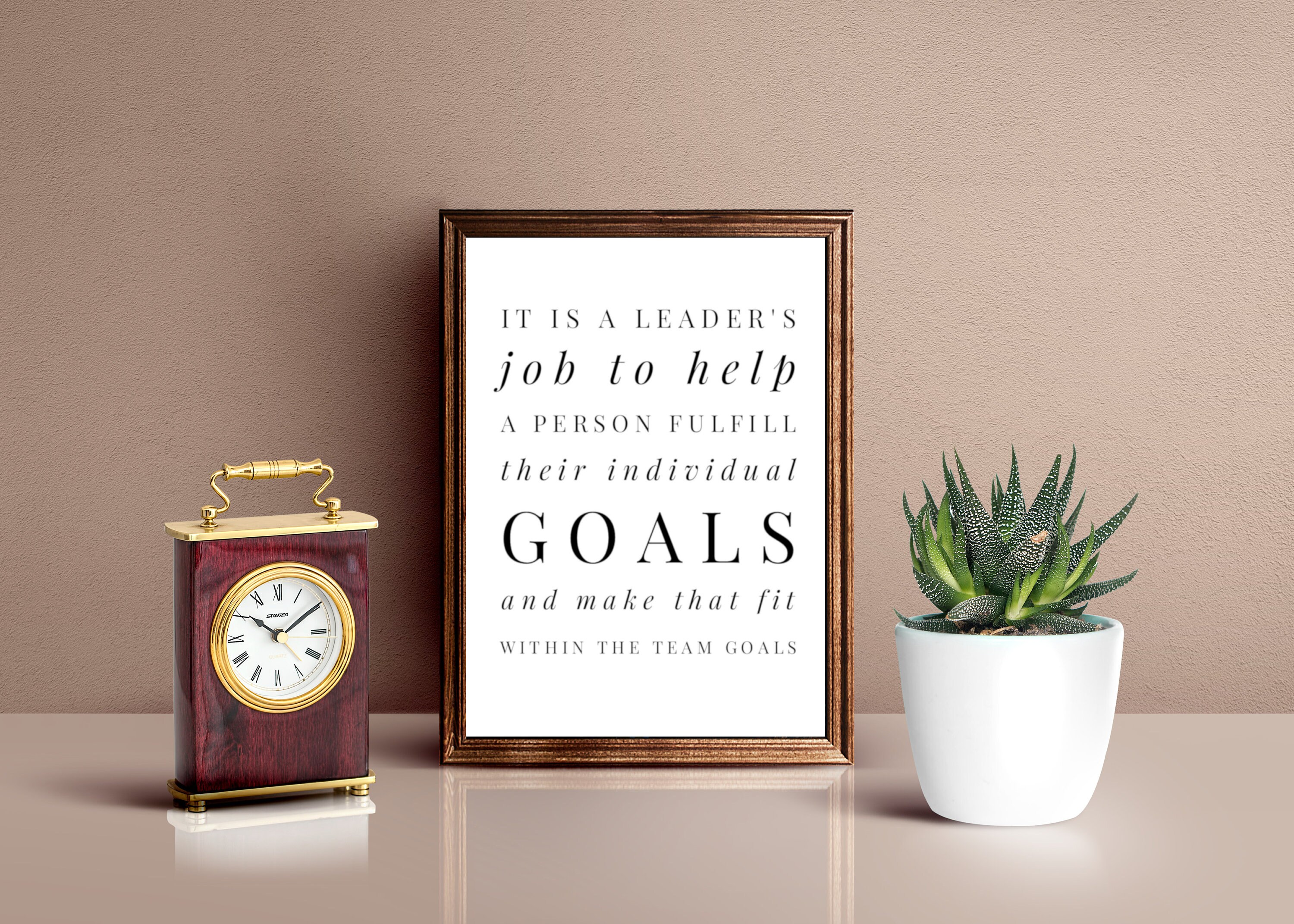 A Leader's Job Fulfill Goals, Printable Quotes, Office Art, Wall Art ...
