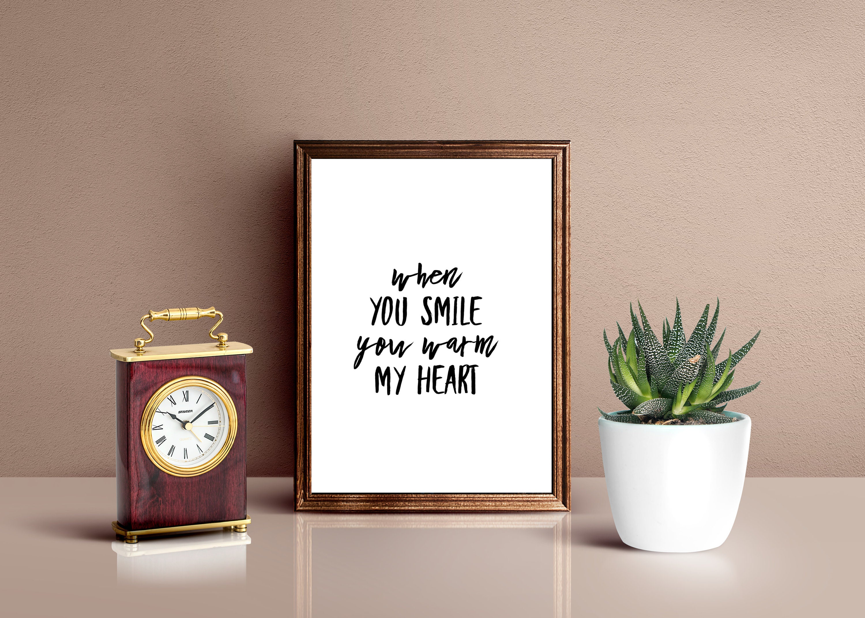 Your Smile Warms My Heart Printable Quotes Best Friend T Etsy