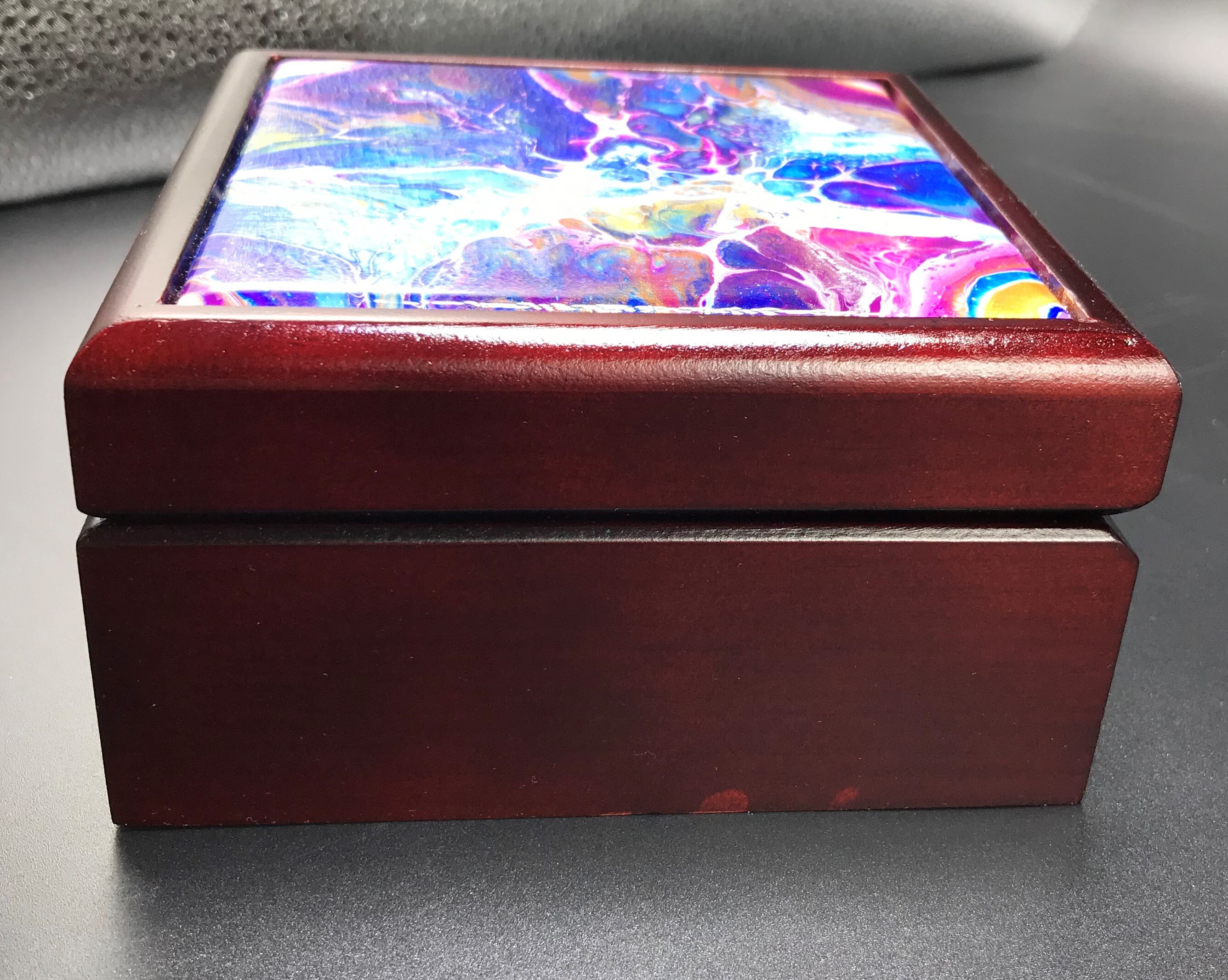 Memory Box Fluid Art Acrylic Pour Jewelry Box Trinket Box | Etsy