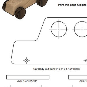 The Safari Wooden Toy Car Pattern and Instructions - PDF Instant ...