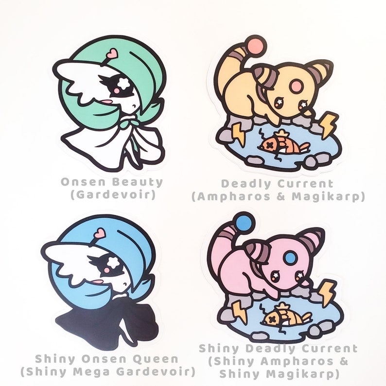 Pokeonsen Vinyl Stickers Waterproof & Laminated Vinyl Stickers - Etsy