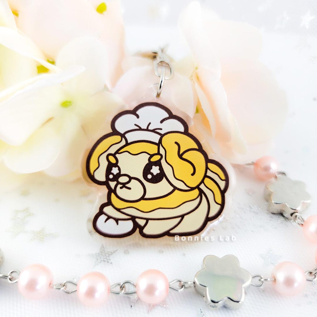Fidough Epoxy Acrylic Keychain Charm - Etsy