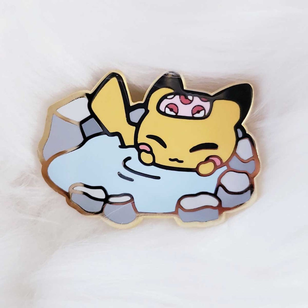 Pika Pokeonsen Enamel Pin - Etsy