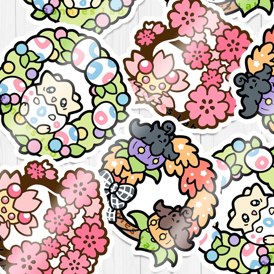 Poke Wreaths Vinyl Stickers Waterproof & Laminated Vinyl Stickers - Etsy