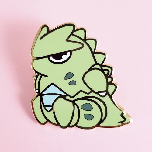 Grumpy Lizard Tyranitar Enamel Pin - Etsy