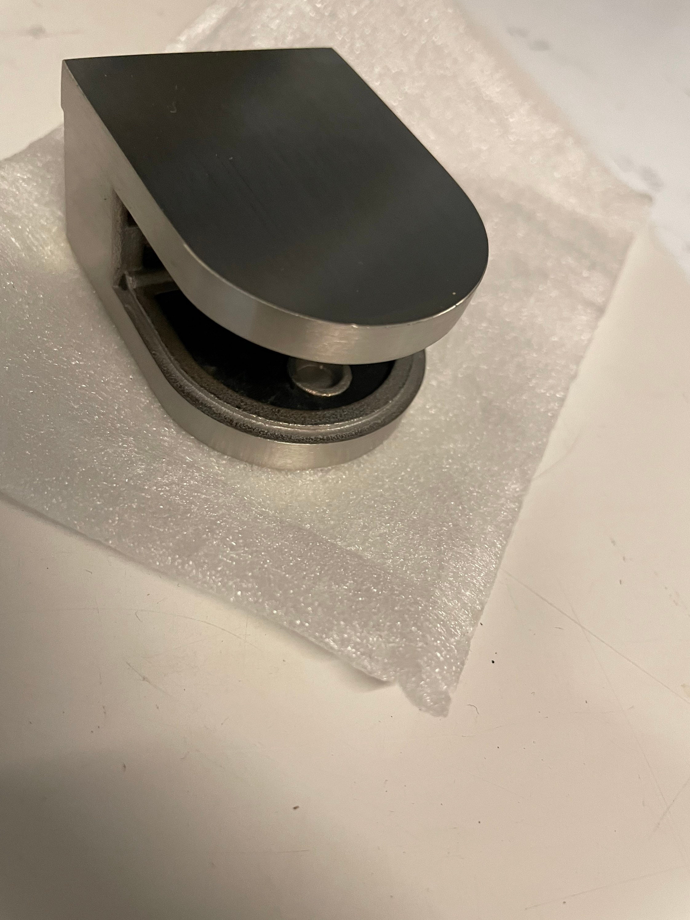 Single Rounded Stainless Steel Glass Clamps for Flat Surface Mount - Etsy