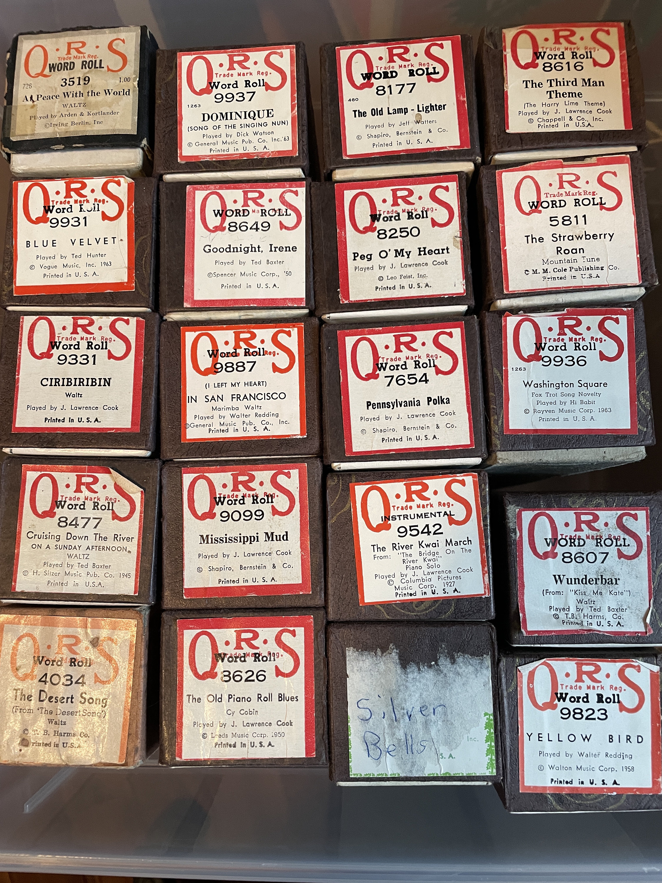 Vintage Player Piano Rolls QRS Music Christmas All Time Favorites Waltz ...
