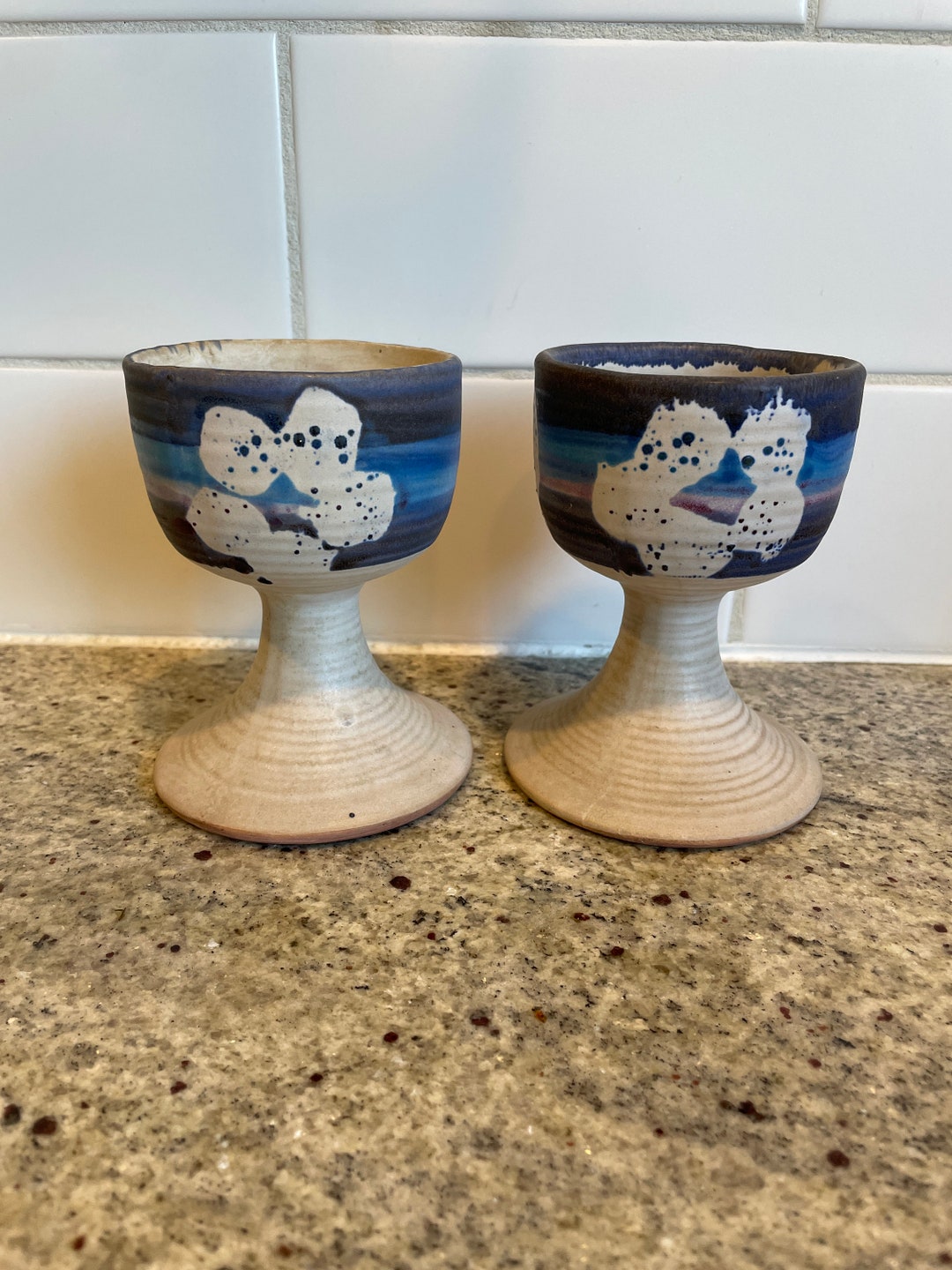 Vintage Pacific Stoneware Pottery by Bennett Welsh Wine Goblet - Etsy