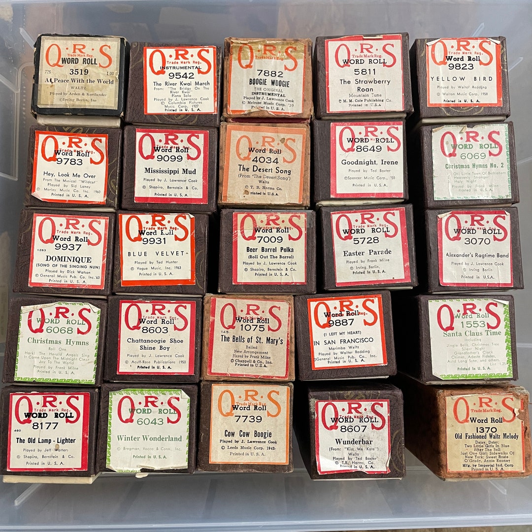 Vintage Player Piano Rolls QRS Music Christmas All Time Favorites Waltz ... Vintage Player Piano Rolls QRS Music Christmas All Time Favorites Waltz ...