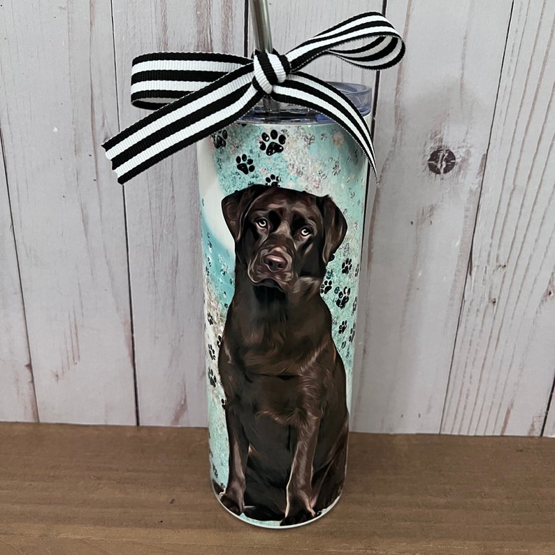 LABRADOR RETRIEVER Skinny Tumbler, Preppy, Black Lab, Yellow Lab ...