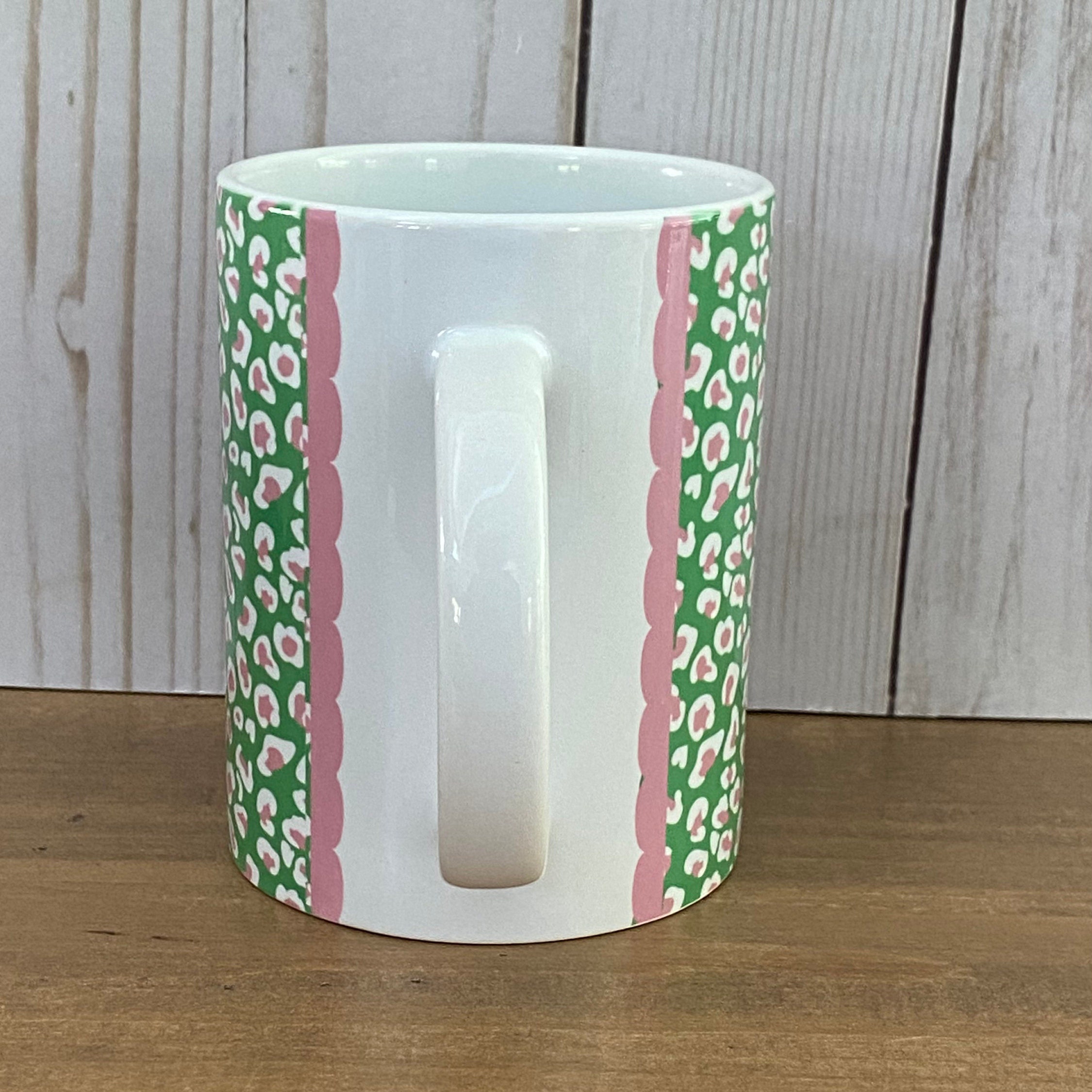 ELEPHANT 15oz Ceramic Mug Monogram Mug Preppy Mug | Etsy