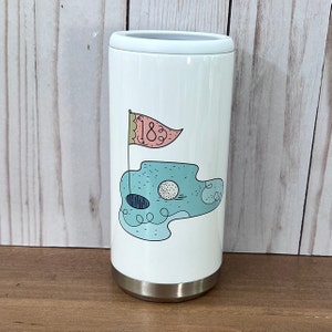 GOLF 12 Oz Skinny Can Cooler, Preppy Can Cooler - Etsy
